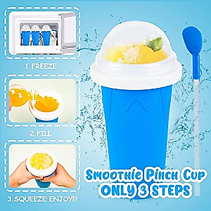 Slushy Cup,Slushie Maker Cup, TIK TOK Quick Frozen Magic Cup,DIY Homemade Squeeze Ice Cup(Green)