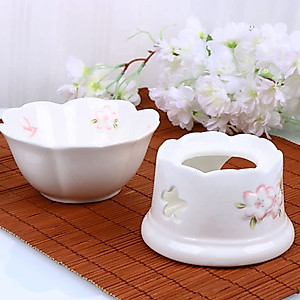 Hemoton Household Chocolate Fondue 1 Set Chocolate Melting Pot Ice Cream Ceramics Gadgets White Chocolate Melting Stove