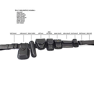 LytHarvest 9-in-1 Police Duty Belt Kit with Pouches, Law Enforcement Utility Belt Rig, Modular Security Guard Equipement Utility Belt,Basketweave (Medium)