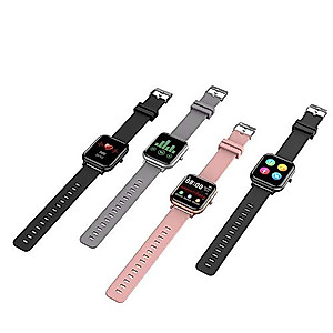 XXXDXDP Smart Watch Men Women Full Touch Heart Rate Blood Pressure Monitor Connect Smartwatch Fitness for iOS Android (Color : E)