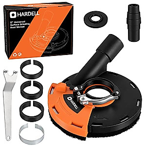 HARDELL Angle Grinder Dust Shroud 4.5/5 Inch, Angle Grinder Attachments, for Universal Angle Grinders(125MM)