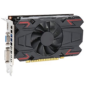 HD6770 Desktop Computer Graphics Card, 128 Bit 2GB 650MHz Core Frequency DDR5 3D API DirectX 12 Computer Components, Gaming Graphics Cards, Low Consumption 1000MHz Video Memory Frequency