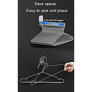 XINYUWIN Stainless Steel Clothes Hanger Storage Rack Organizer Wall Mount Adhesive OR Drilling Installation