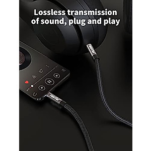 FONVOi 2 Pack AUX Cable(4FT,1.2M), Braided 3.5mm Audio AUX Cord for Car,3.5mm Male to Male Stereo Cable, Compatible with:Headphones, Phones, iPod,Car Audio,MP3 and More