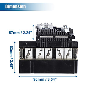 X AUTOHAUX 24380-3JA1A Multi Block Fuse for Nissan Altima Maxima Murano Pathfinder for Infiniti QX60 JX35 6 Circuit Automotive Circuit Fuses 243803JA1A