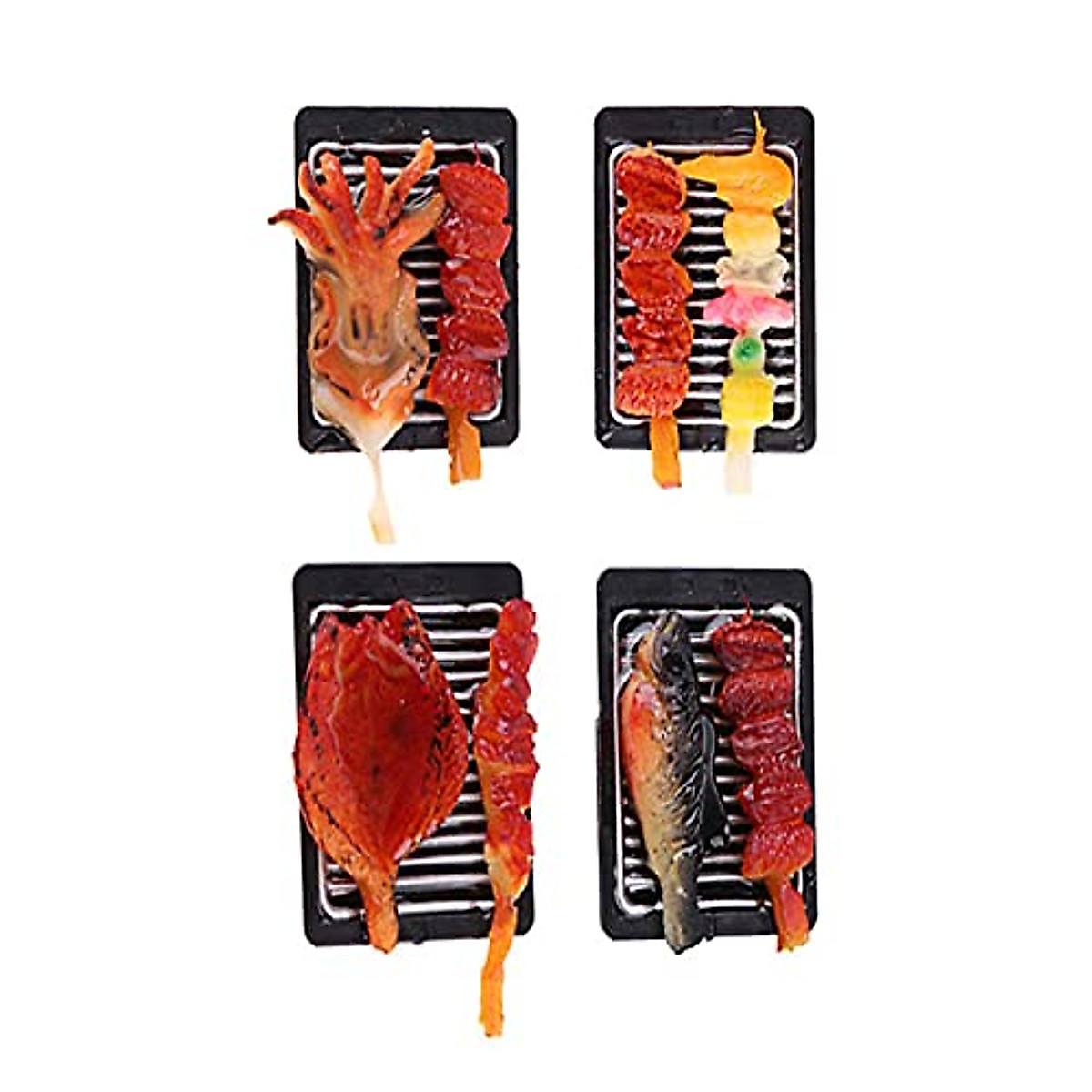 11Pcs Dollhouse BBQ Set,1:12 Dollhouse BBQ Grill Ovens and Food Drinks Set,Mini Cooking Tool Roasting Cart Firewood Rack Holder Kitchen Accessories for Garden Decoration