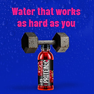 Protein2o 15g Whey Protein Isolate Infused Water, Ready To Drink, Sugar Free, Gluten Free, Lactose Free, No Artificial Sweeteners, Wild Cherry, 16.9 Fl Oz (Pack of 12)