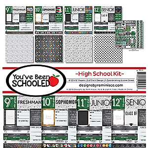 Reminisce (REMBC) High School Scrapbook Collection Kit, Multicolor, 12x12 inches