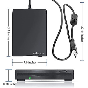 aelrsoch Floppy Disk Reader External Drive USB 3.5-inch USB External Floppy Drive 1.44 MB FDD Portable Floppy Disk Suitable for PC Windows 2000/7/8, Plug and Play
