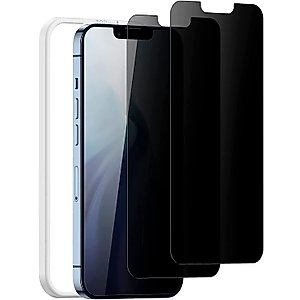 SaharaCase - ZeroDamage Privacy Glass Screen Protector [2-Pack] for Apple iPhone 13 Pro Max & iPhone 14 Plus 6.7” (2022) Anti-Scratch & Anti-Fingerprint Easy Installation Full Coverage Bubble Free 9H Hardness