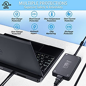 VHBW Replacement for Dell 240W Power Supply, Laptop Charger Compatible with Dell Alienware 13 15 17 M17 M15 X51 M17X M18X, Dell G3 G5 G7 G15, Precision 7710 7730 7520 M6800 M6700, PA-9E AC Adapter