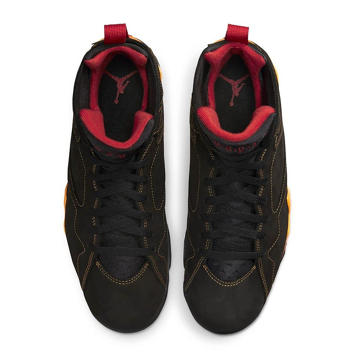 Jordan Mens Air Jordan 7 Retro CU9307 081 Citrus 2022 - Size 9.5, Black/Citrus-varsity Red