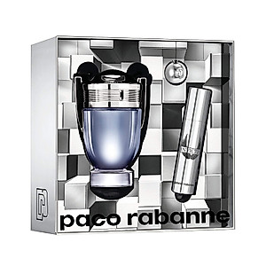 Paco Rabanne Invictus for Men 2 Piece Gift Set (3.4 Ounce Eau de Toilette Spray + 10ml Travel Spray)
