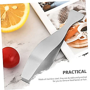 SOESFOUFU 3pcs Hair Removal Clip Pin Bone Removal Gadgets for Home Multi-function Chicken Hair Remover Removers Tweezers Kitchen Fish Deboning Tweezers Fish Tweezers Stainless Steel Silver