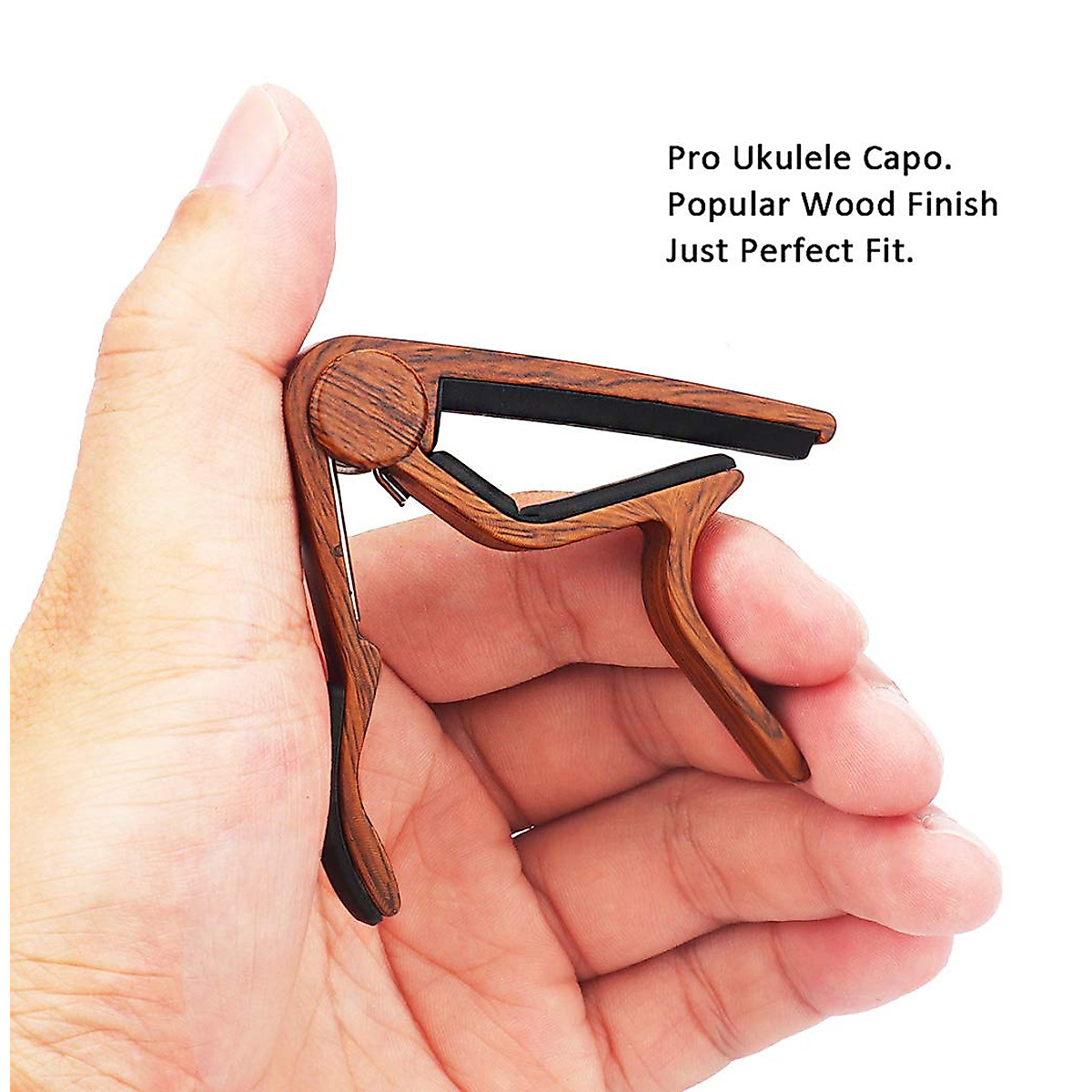 WINGO Pro Ukulele Capo for Soprano Concert Baritone,Rosewood.