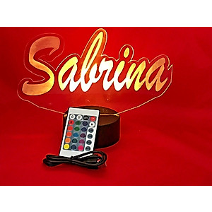 Name Light Up Lamp Any Name Shape Lamp LED Personalized Create Your Own Name In Script Cursive Table Lamp LED, Our Newest Feature - It's WOW, With Remote 16 Color Options, Dimmer, Free Engraving