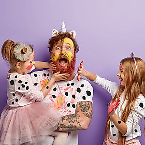 Chinco 12 Sheets Black Adhesive Circles Spotty Dog Circles Pads 216 Pieces Irregular Shape DIY Dots Label Dalmatian Spot Stickers for Halloween Party Dalmatian Costume Sewing DIY Decorations