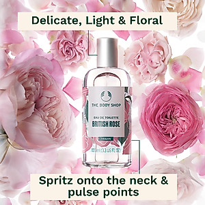 The Body Shop British Rose Eau De Toilette – Fresh Dewy Fragrance – Vegan – 3.3 oz