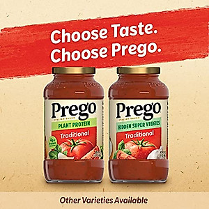 Prego Hidden Super Veggies Traditional Pasta Sauce, 24 Oz Jar (Case of 6)