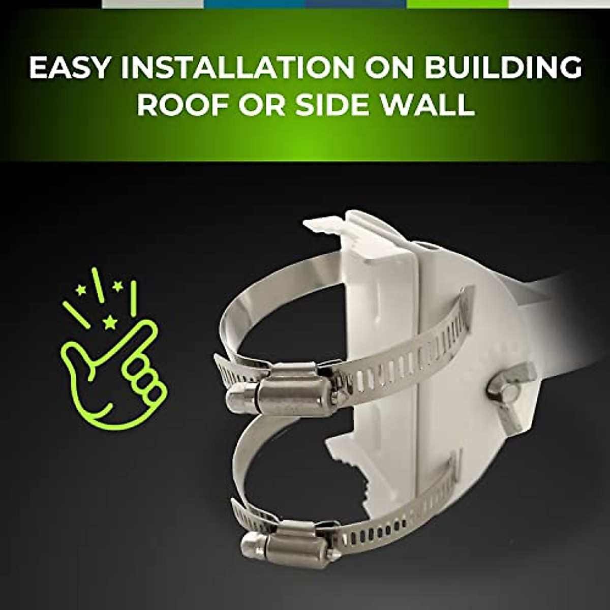 Bolton Technical 10” Inch J Pole Mount Accessory for Outside Antenna(Signal Booster Antenna, Yagi Antenna, Antenna Expansion kit, Dish, TV Antenna, Camera Pole, Weather Proof)