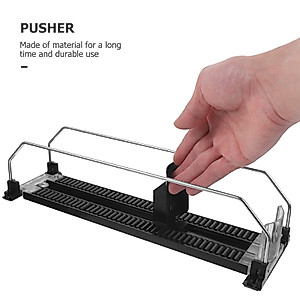 DOITOOL Drink Organizer for Fridge, Supermarket Shelf Pusher Beverage Shelf Glides Refrigerator Bottle Can Organizer, Self-Pushing Soda Can Organizer for Refrigerator, 31.5X9cm