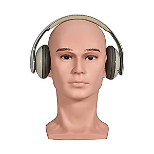 MIAOMANZI Bald Female Training Head Cosmetology Mannequin Head for Wigs Making and Display with Free clamp (L30T-202)