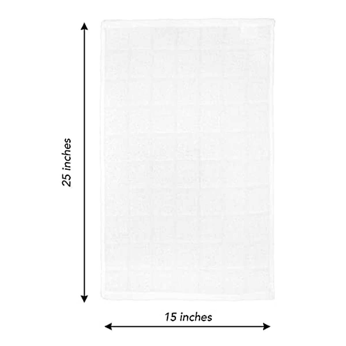 Arkwright Cotton Dishcloths Kitchen Towels Bulk - (Pack of 12) Absorbent Terry Tea Towels, Dish Washing Cloths for Cooking, Drying Dishes, and Cleaning, 15 x 25 in, White