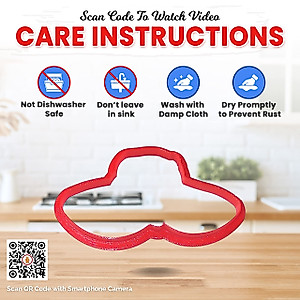 Wide Brimmed Sun Hat Cookie Cutter 4.75 Inch - Hand Made in the USA by Foose