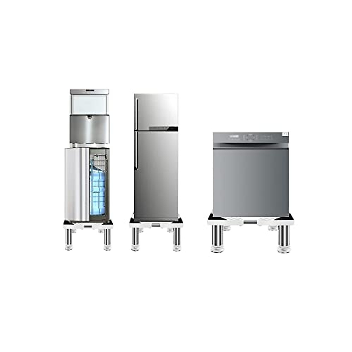 MQZHUK Refrigerator Base Stand Heightened Air Conditioner Base 4Legs- Height 5.9 in Adjustable Plant Container Rack LengthWidth 17.7~25in Plant Stands Pot Flower Holder,Max Load 460LB