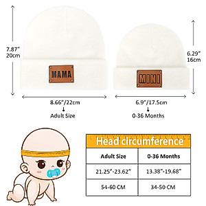 Parent-Child Beanie Hat,Mother & Baby Daughter/Son Winter Warm Knit Hat,Kids Soft Beanie Cap