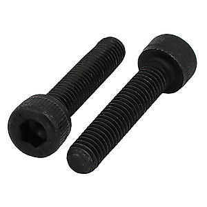 uxcell 10pcs M5x25mm 12.9 Grade Hex Socket Cap Left Hand Thread Screw Bolt Black