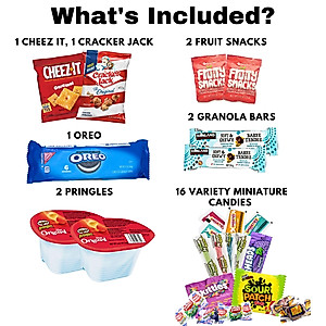 Snack Mountain Care Package 25 Count, Candy & Food Box for Teens & Adults, Birthday Snack Box, College Snacks for Final Exams, Chips, Popcorn, Variety Pack, College Students, Holiday Gift Snack Basket