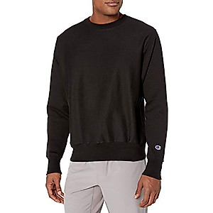 Champion Men's Reverse Weave Sweatshirt, Black, XL