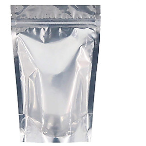 SumDirect Reusable Aluminium Foil Zip Lock Stand Up Food Pouches Bags with Notch for Food Storage 4.7X 7 Inches, 7.6oz, Pack of 50
