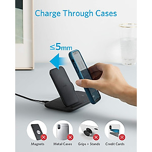 Anker Wireless Charging Station with Adapter, PowerWave 3-in-1 Qi-Certified Stand for iPhone 14 Series, AirPods Pro, Apple Watch Series 1-6 (Watch Charging Cable Not Included)
