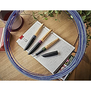 Climate-Neutral Fountain Pen - STABILO Grow - Pack of 1 - Plum Red/Cherry Wood