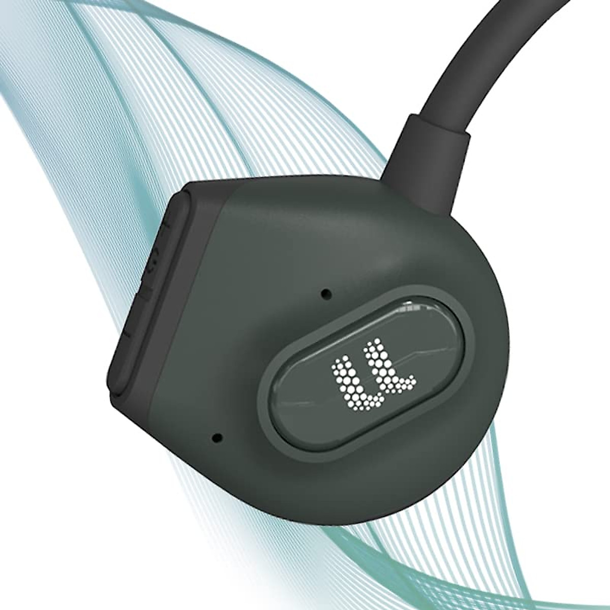 ULlife Me-300S: Lightest Foldable Bone Conduction Headphones, Waterproof Open-Ear Bluetooth Sport Headphones, Foldable Wireless Earphones for Workouts and Running, Built-in Mic, with Ear Hooks (Black)