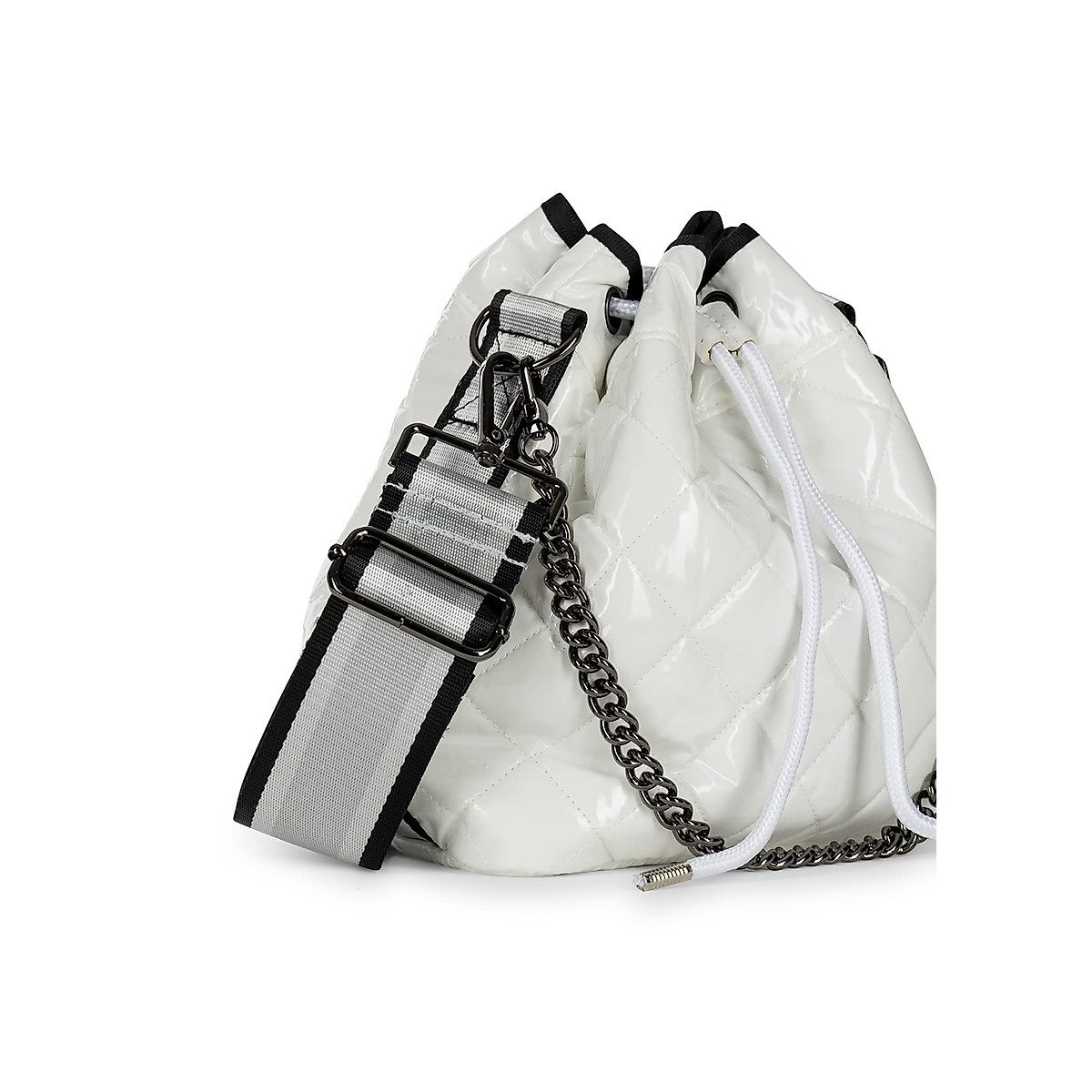 Haute Shore - Lindsey Blanc Puffer Bucket Bag, White Quilted