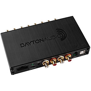 Dayton Audio DSP-408 4 Input 8 Output DSP Digital Signal Processor with Built-in EQ, Crossovers, Time Alignment, and Input/Output Mixing for Home and Car Audio