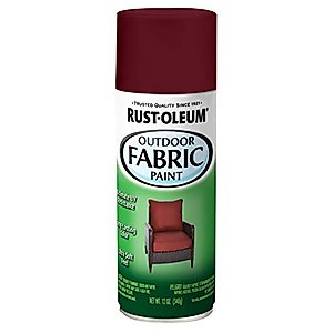 Rust-Oleum 358831 Outdoor Fabric Spray Paint, Dark Red, 12 oz (Pack of 1)