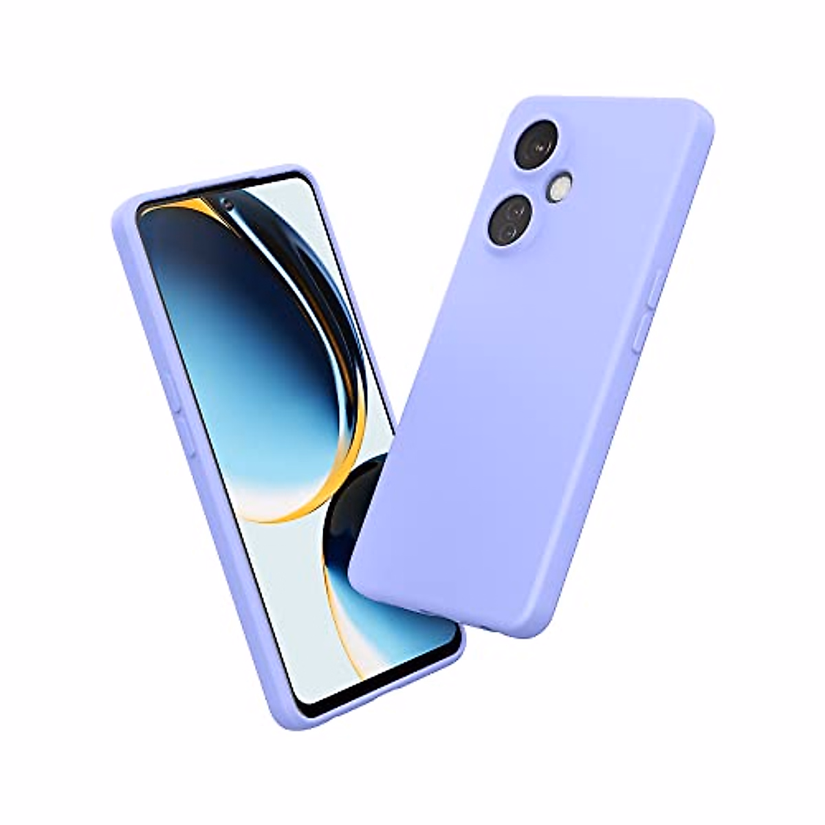 Foluu Silicone Case for OnePlus Nord N30 5G, Liquid Gel Rubber Case with Soft Microfiber Lining Cushion Slim Hard Shell Shockproof Protective Cover for OnePlus Nord N30 5G 2023 (Purple)