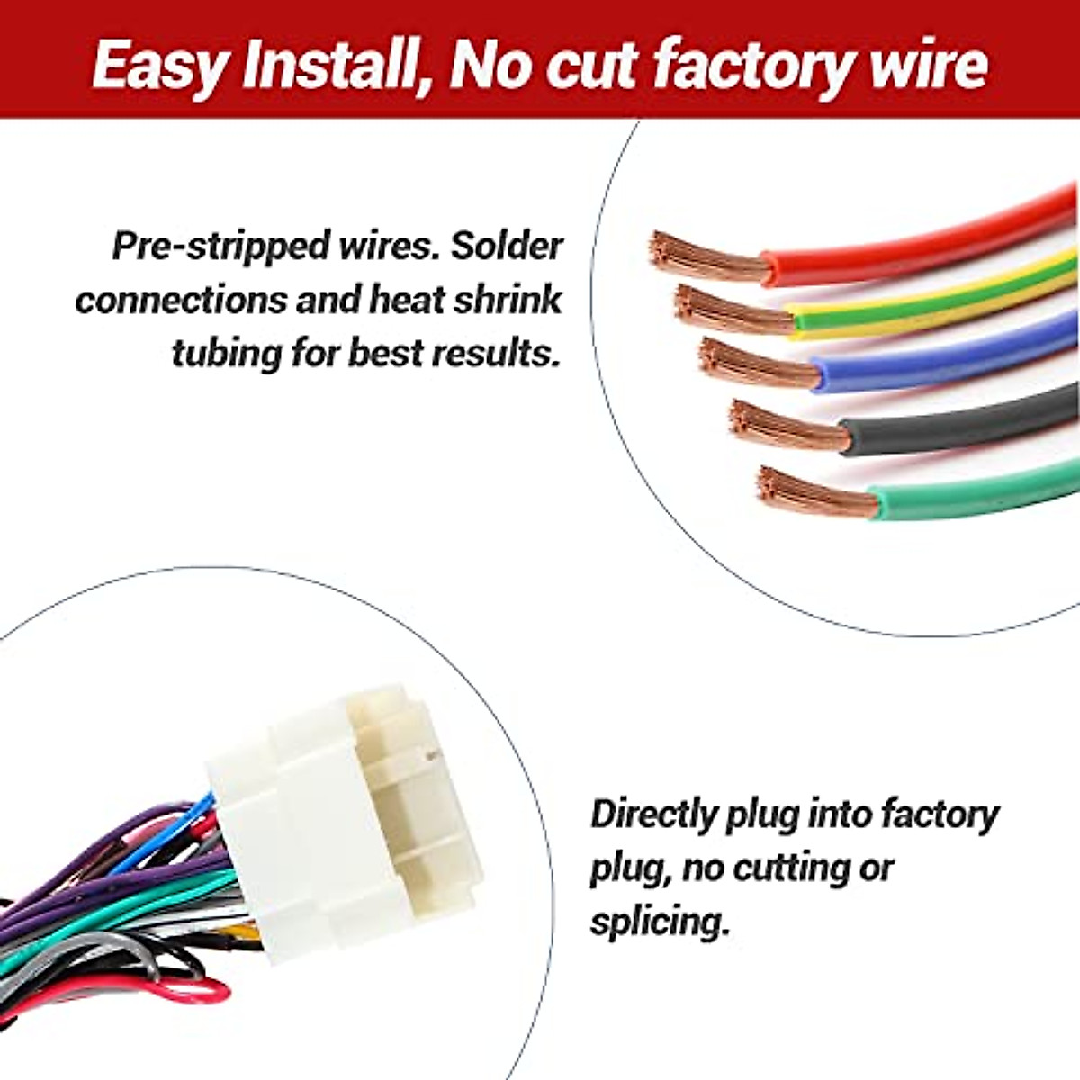 RED WOLF Pioneer Radio Stereo Wiring Harness Connector Amp Amplifier/SWC Plug Replacement for Honda CRV 1999-2006, Odyssey 1999-2010, Acura1999-2010