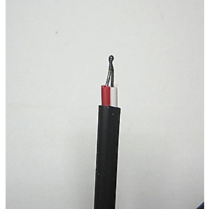 Black J-Type Thermocouple AWG 24 Wire Sensor Probe with PVC Insulation 221 °F or 105 °C - 3 ft