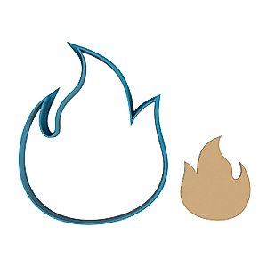 Fire - Flame Outline - Cookie Cutter/Sugar Cookie/Fondant/Clay (1200)