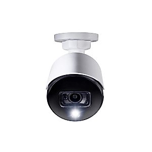 Lorex C581DA Indoor/Outdoor 2K 5MP Super Analog HD Active Deterrence Bullet Camera, 2.8mm, 135ft IR Night Vision, CNV, Works with D841/D841B Series, Camera Only, White (M. ) (Renewed)