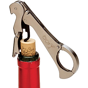 BARY3 WAITERS CORKSCREW WITH FOIL CUTTER - STAINLESS STEEL WAITERS CORKSCREW WITH BUILT-IN BOTTLE OPENER AND KNIFE - AVAILABLE AS 1 CORKSCREW OR IN A PACK OF 2! (2)