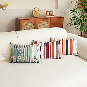 vmgreen Waterproof Outdoor Pillows - 2 Pack - Adjustable Elastic Strap for Chaise Lounge, Recliner, and Office Chairs - Lumbar Support with Decorative Design 11”*16”