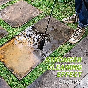 Pressure Washer Rock&Rocker 2150 PSI Electric Power Washer 1.6 GPM Portable Car Washer with Adjustable Spray Nozzle, Foam Cannon, IPX5 Car Washer Cleaner for Home/Car/Driveway/Patio Furniture