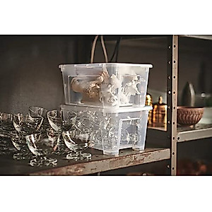 I-K-E-A SAMLA Transparent Storage Box with Lid, Clear 11x7 ¾x5 ½ Inches 169 oz