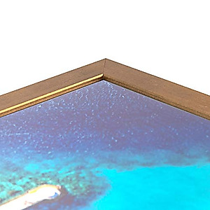 ArtToFrames 17x23 Inch Gold Picture Frame, This 1.25 Inch Custom MDF Poster Frame is Muted Gold Glow - Comes with Economy Acrylic and Corrugated Backing (2WOMBW26-1619-17x23)